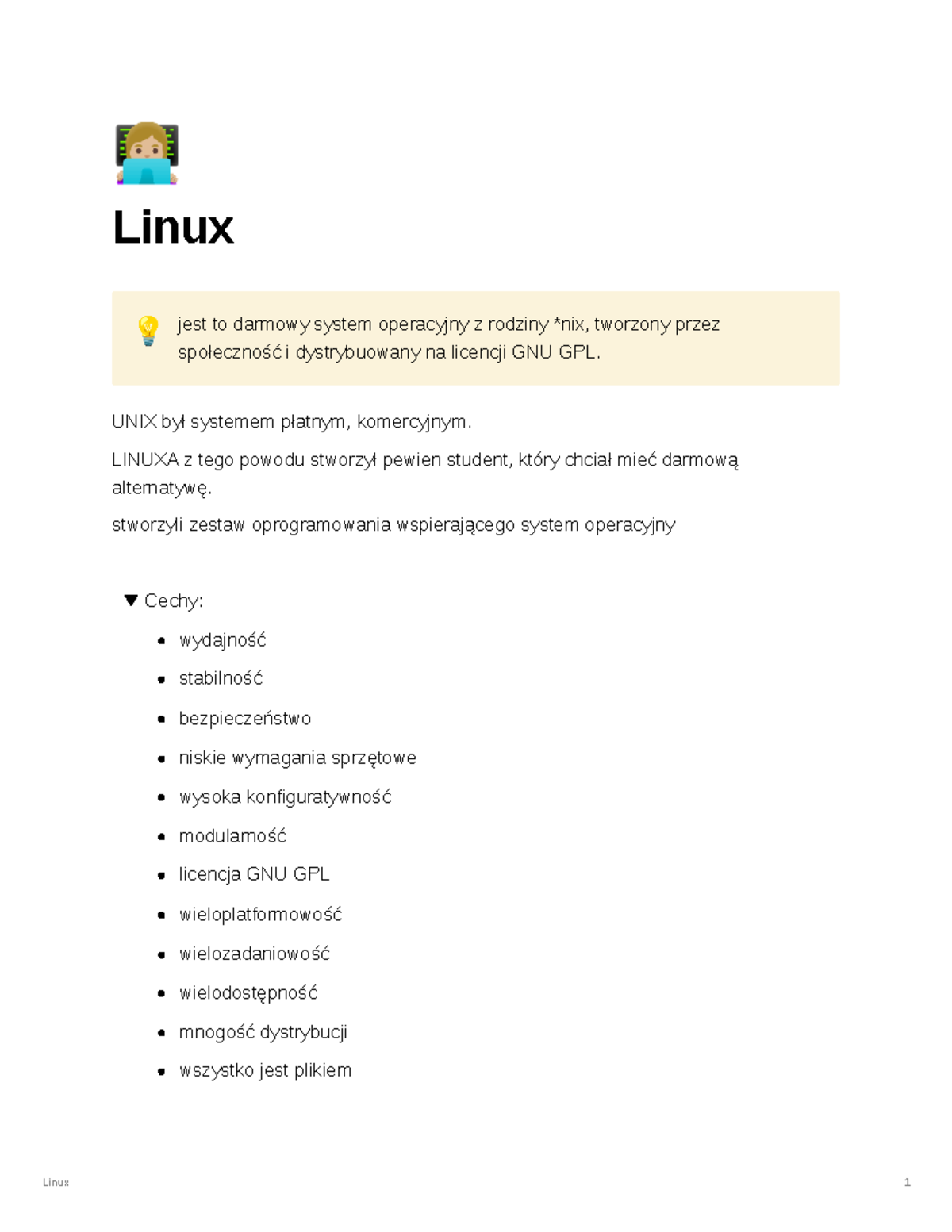 Linux Unix - Linux 💡 jest to darmowy system operacyjny z rodziny *nix ...