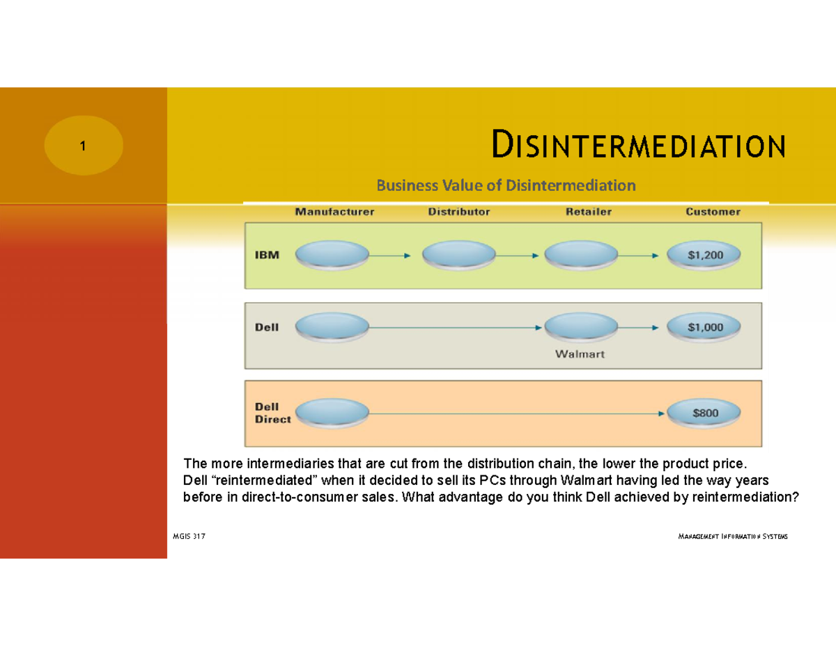 Lecture notes, Online Advertisements - DISINTERMEDIATION 1 Business ...
