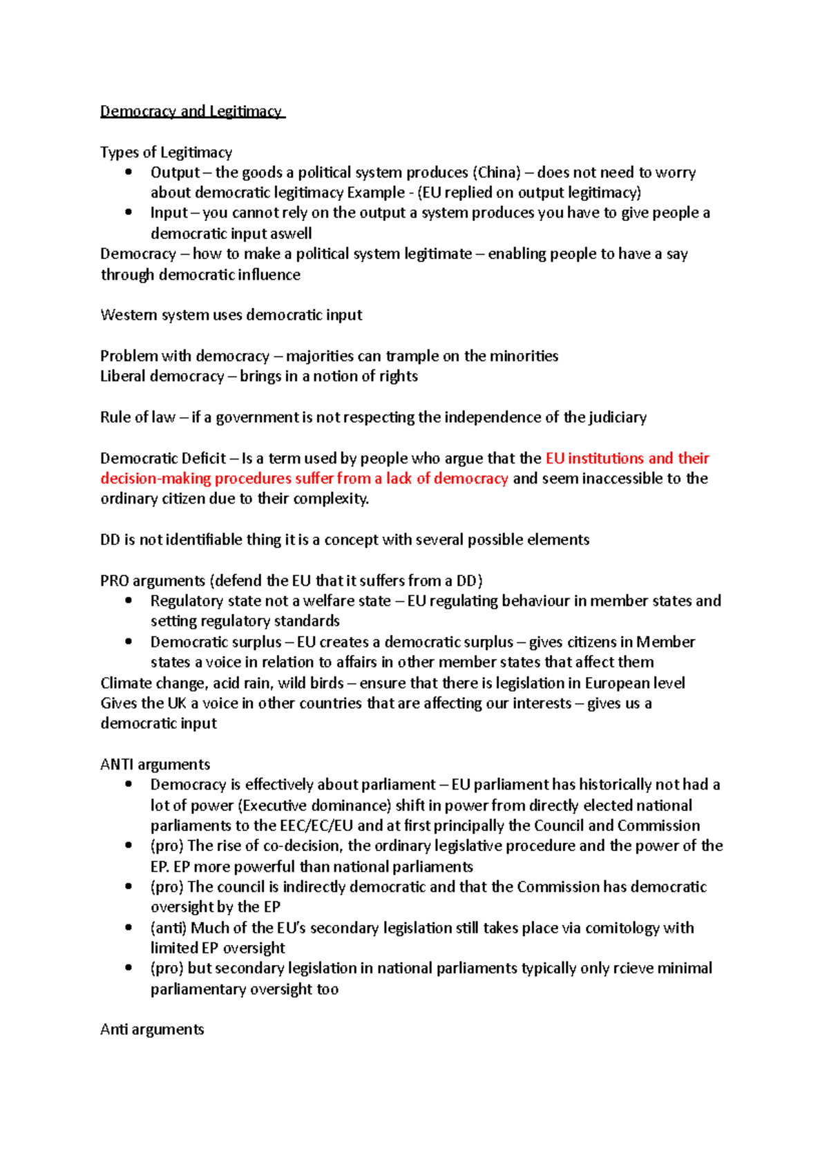 Democracy and Legitimacy - Democracy and Legitimacy Types of Legitimacy ...