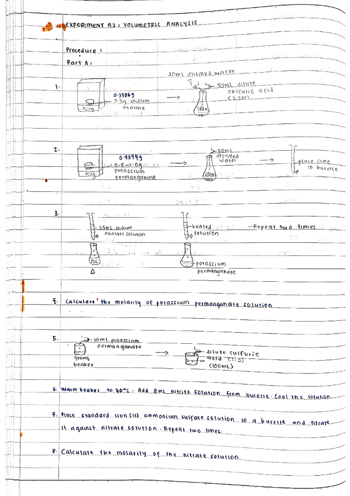 Volumetric Analysis Experiment - Safety and Basic Laboratory Techniques ...