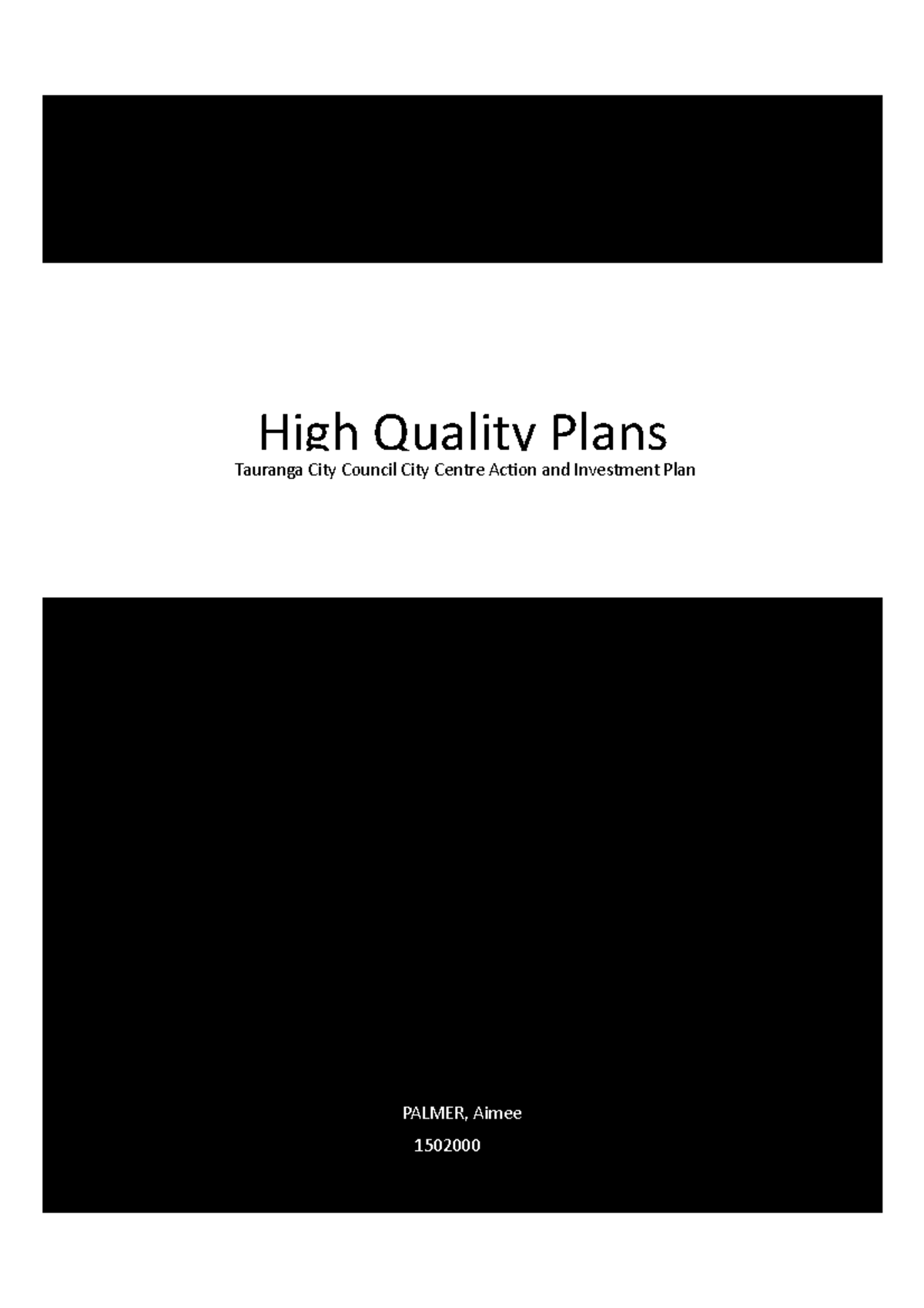 High Quality Plans Assignment - PALMER, Aimee 1502000 High Quality ...