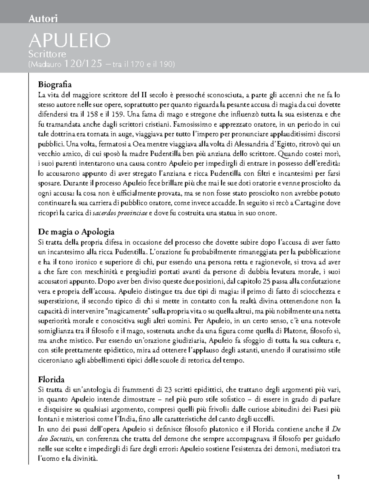 Apuleio - Biogra a La vita del maggiore scrittore del II secolo è ...