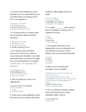 QUIZ NO. 1 Ethics (WITH Answers) - You are getting ready to take a test ...