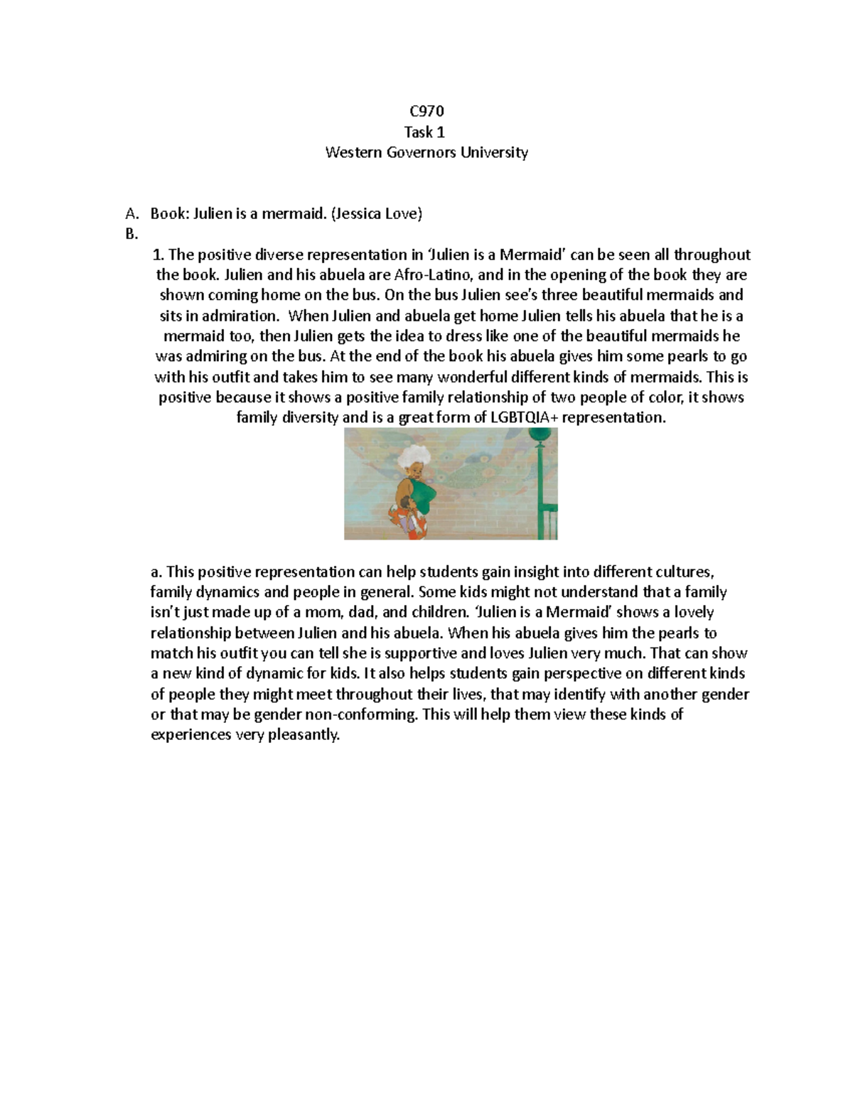 C970 task one (passed) - C Task 1 Western Governors University A. Book ...