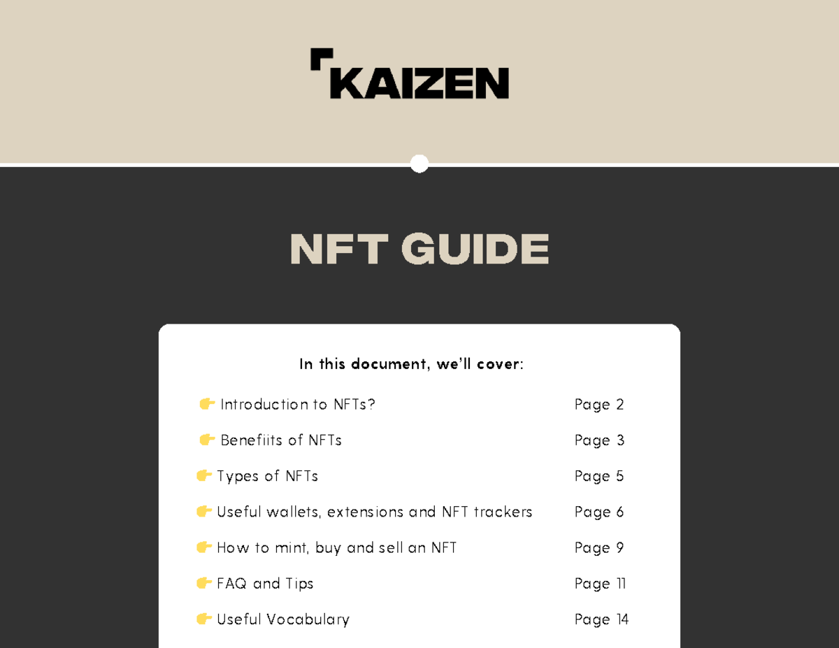 NFT Guide - therfors shalt thoiug - nft guide 👉 Introduction to NFTs ...