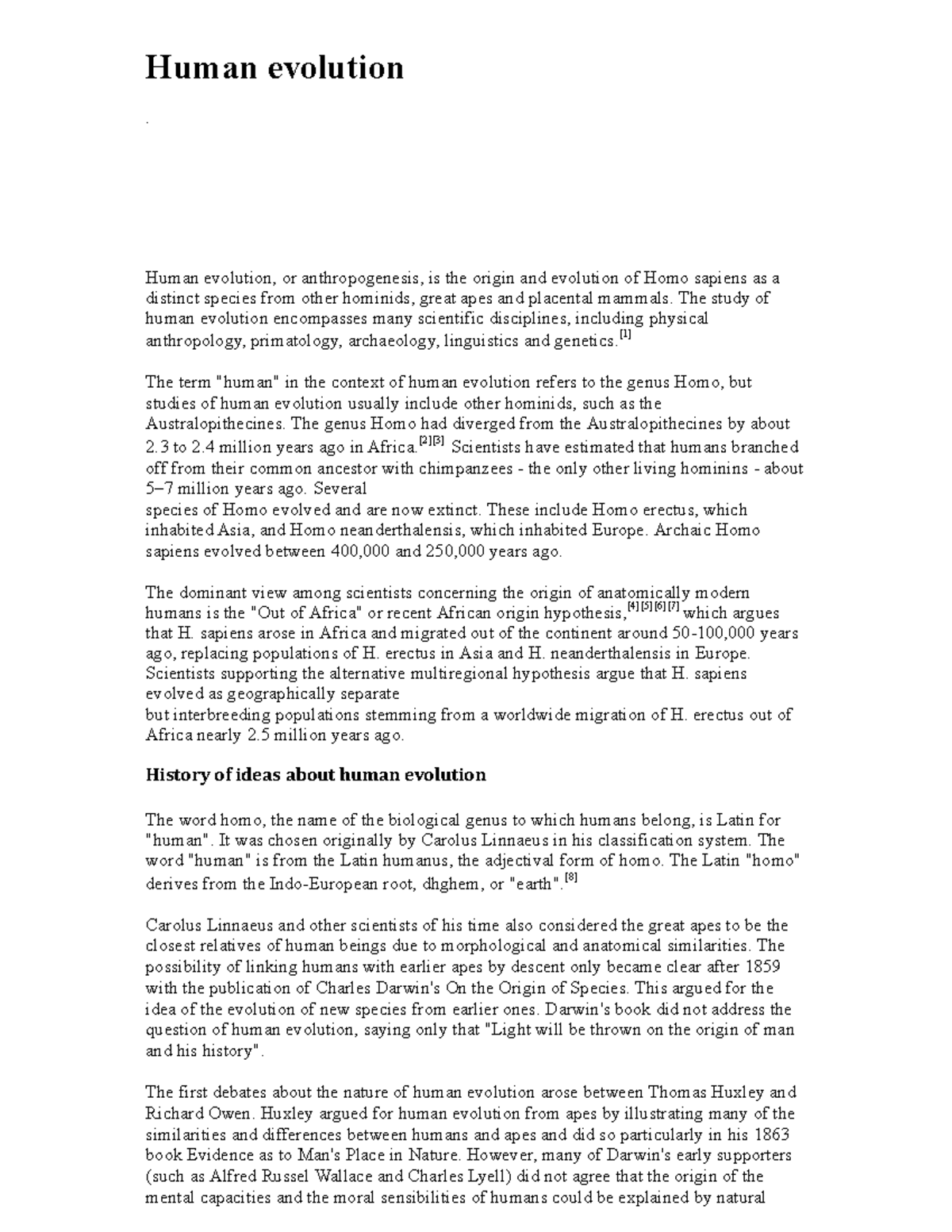 66354050-Human-Evolution - Human evolution . Human evolution, or ...