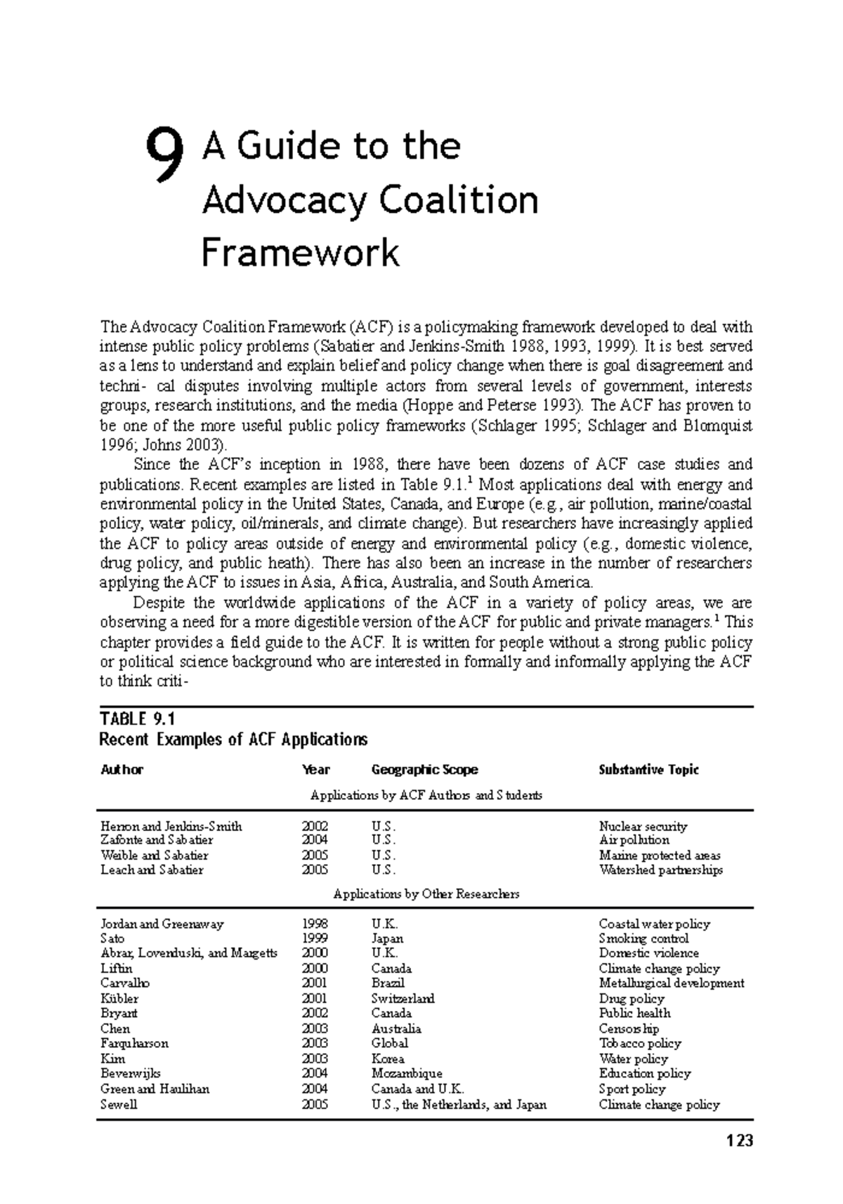 A Guide to the Advocacy Coalition Framework - A Guide to the Advocacy ...