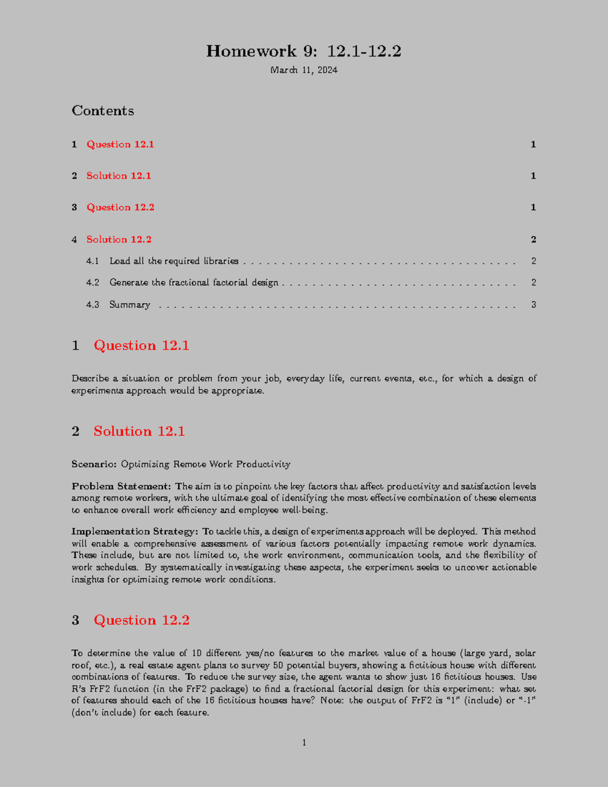 Solutions-12 - homework solutions - Homework 9: 12-12. March 11, 2024 ...