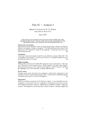 Complex Analysis UOE - Its best one - Chapter 2 Complex Analysis In this part of the course we ...