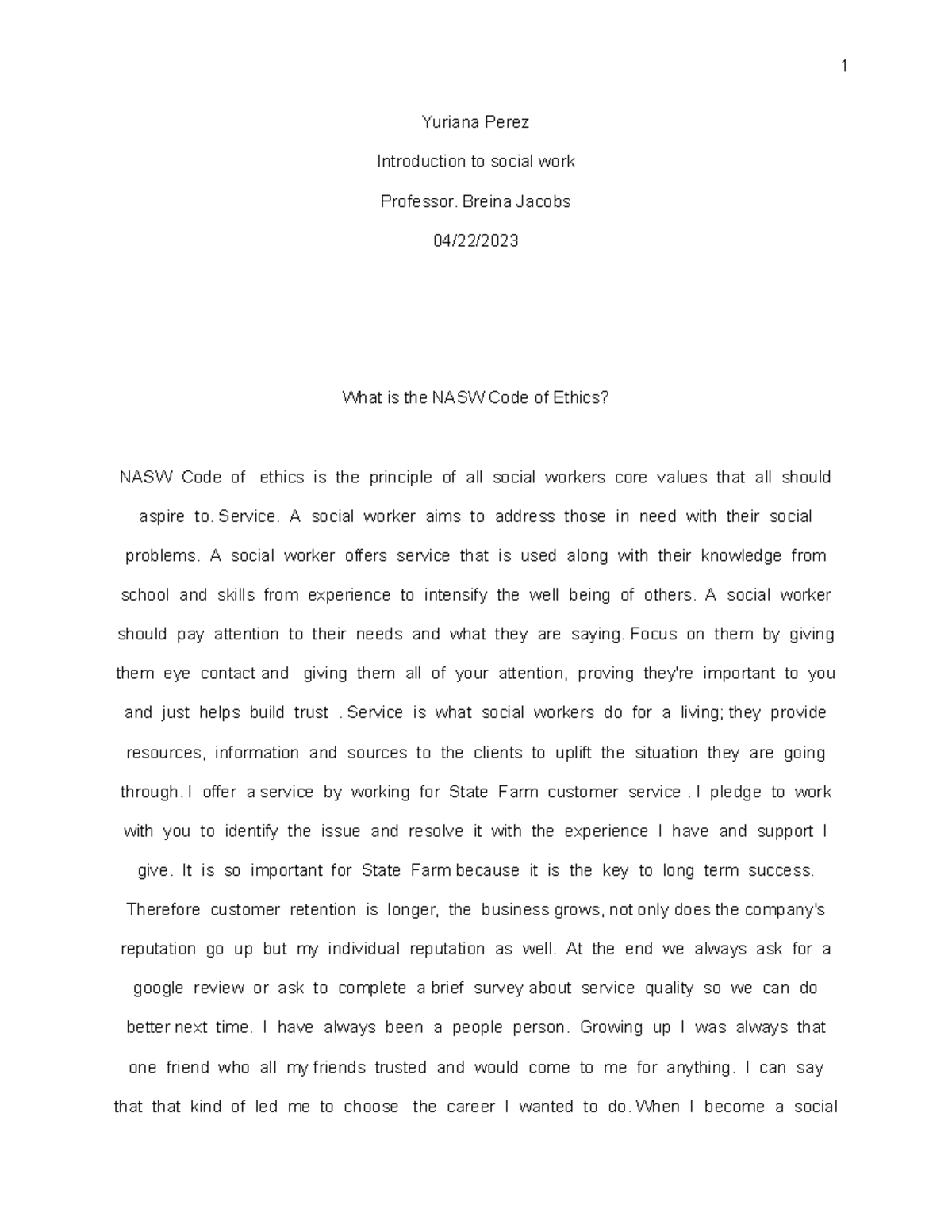 NASW - notes - SOCI 1301 - Studocu