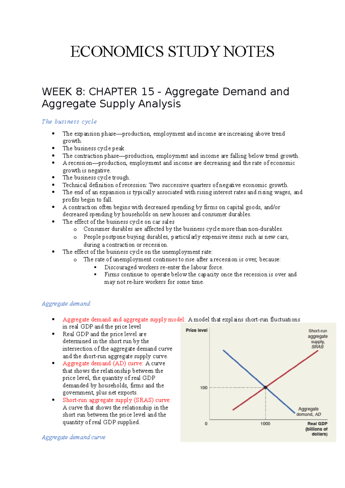 Economics Study Notes - ECONOMICS STUDY NOTES WEEK 8: CHAPTER 15 ...