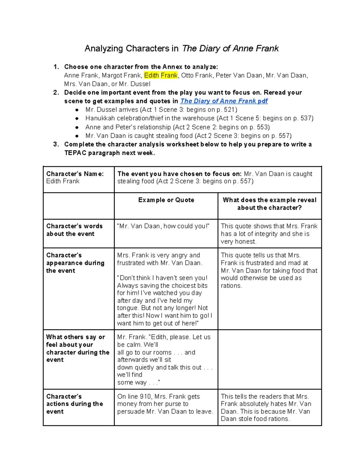 David Yates - Copy of Copy of Analyzing Characters - Analyzing ...