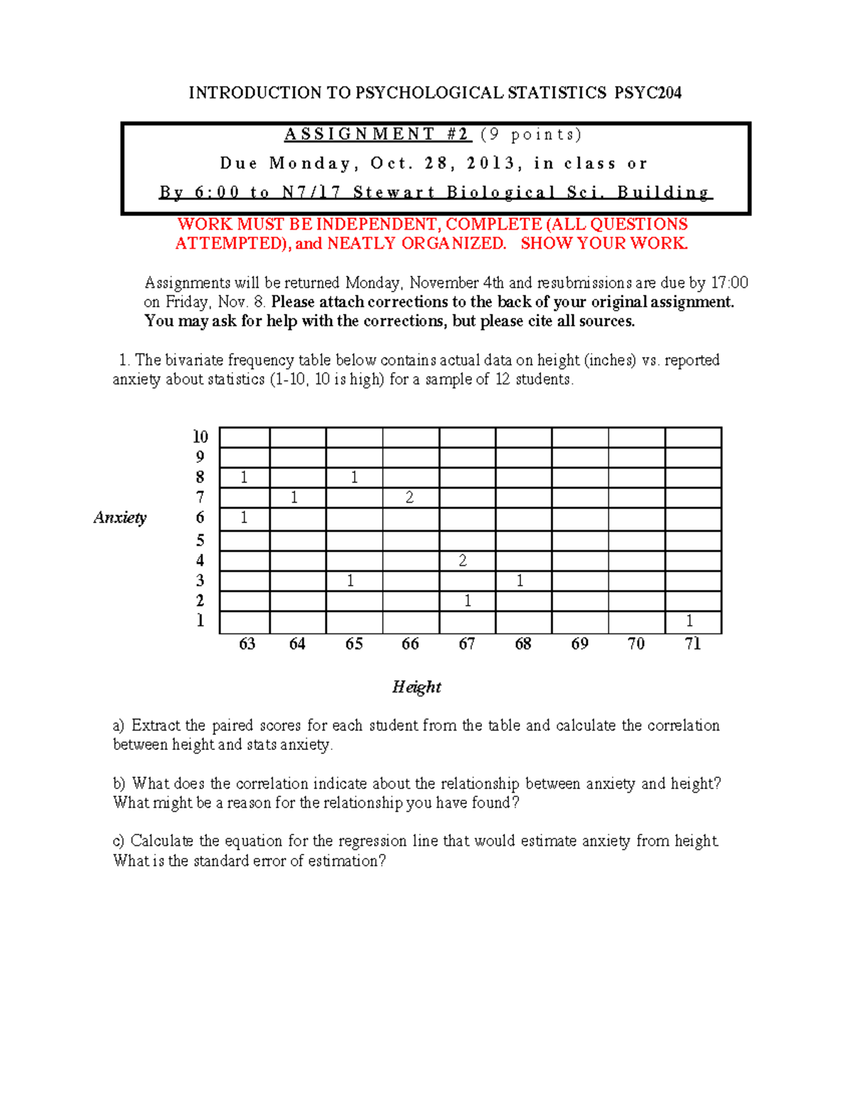 Practice exam 28 October 2013, Questions - INTRODUCTION TO ...