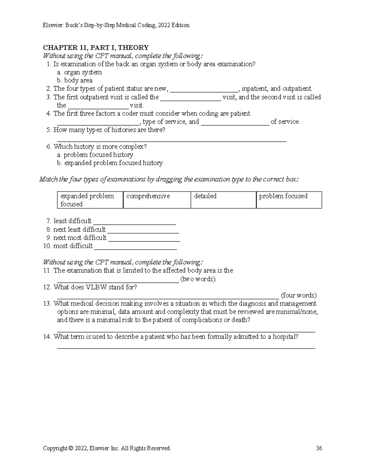 Lesson 5 Textbook Answer Key - CHAPTER 11, PART I, THEORY Without using ...