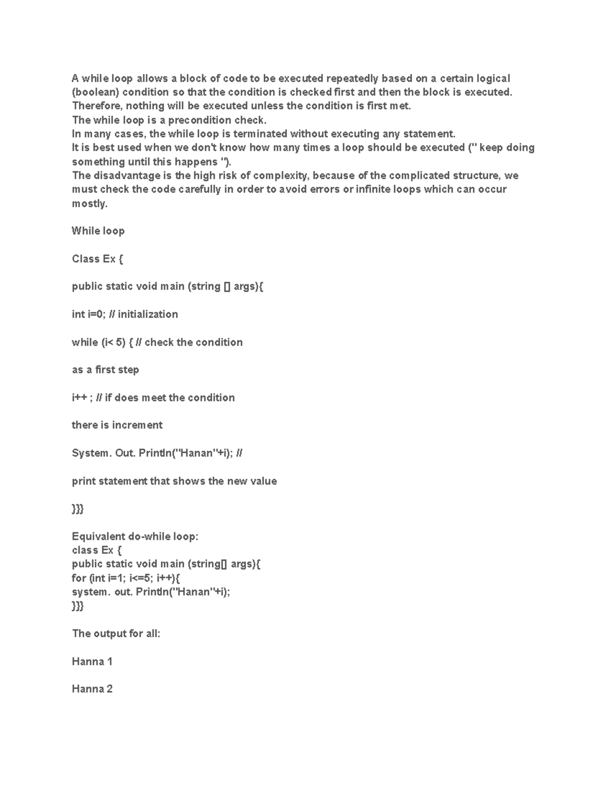 Discussion Forum Unit 2 Cs1102 A While Loop Allows A Block Of Code To Be Executed Repeatedly