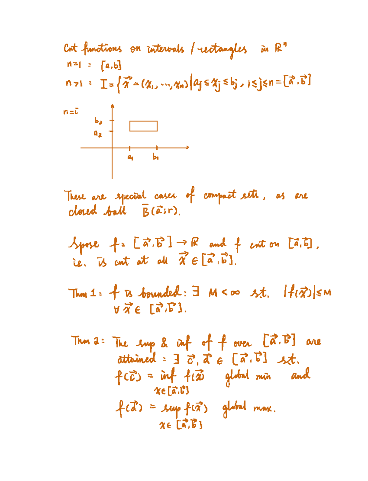 Continuous functions on intervals or rectangles in R^n - at functions ...