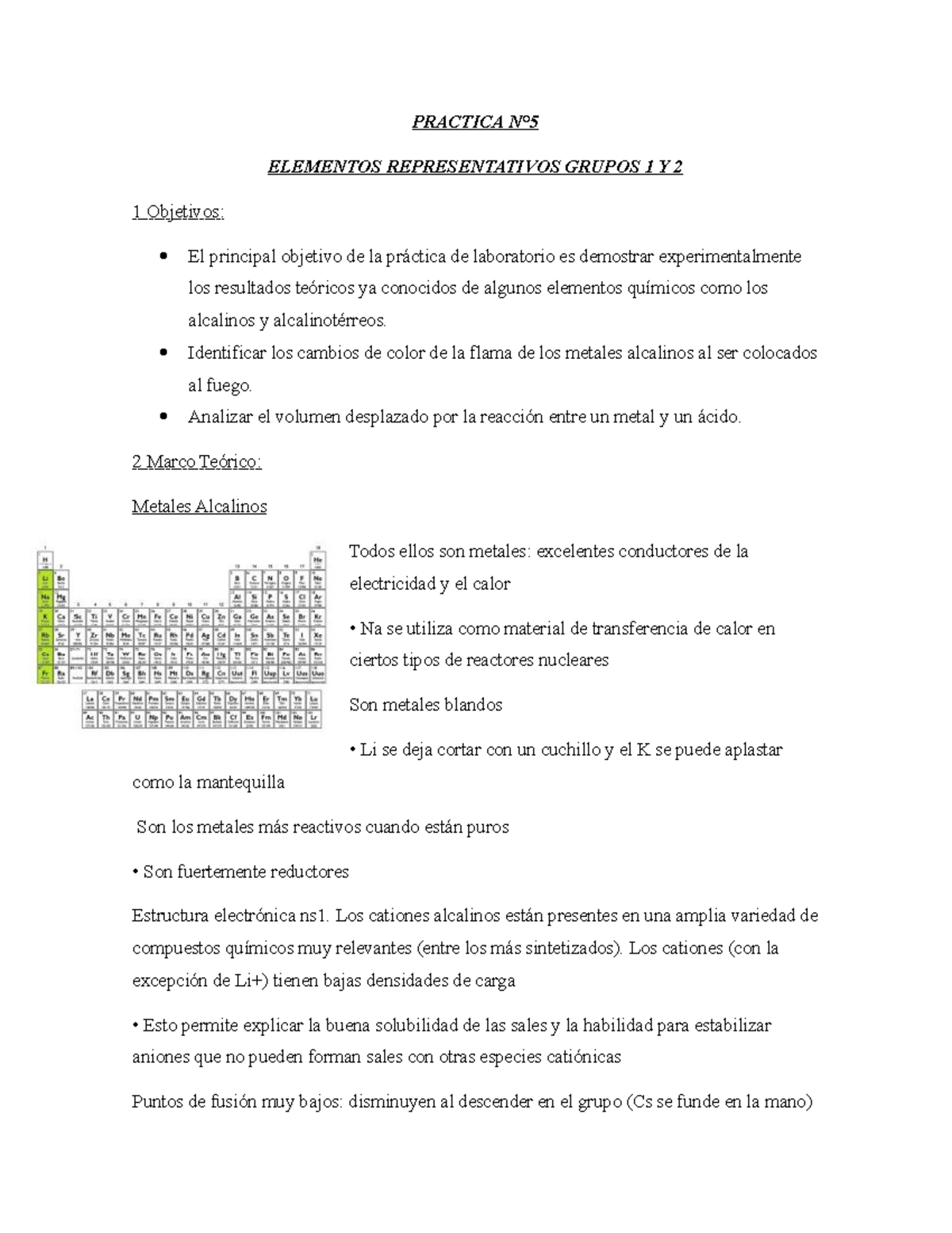 ELEMENTOS REPRESENTATIVOS GRUPOS 1 Y 2 - Analizar el volumen desplazado ...