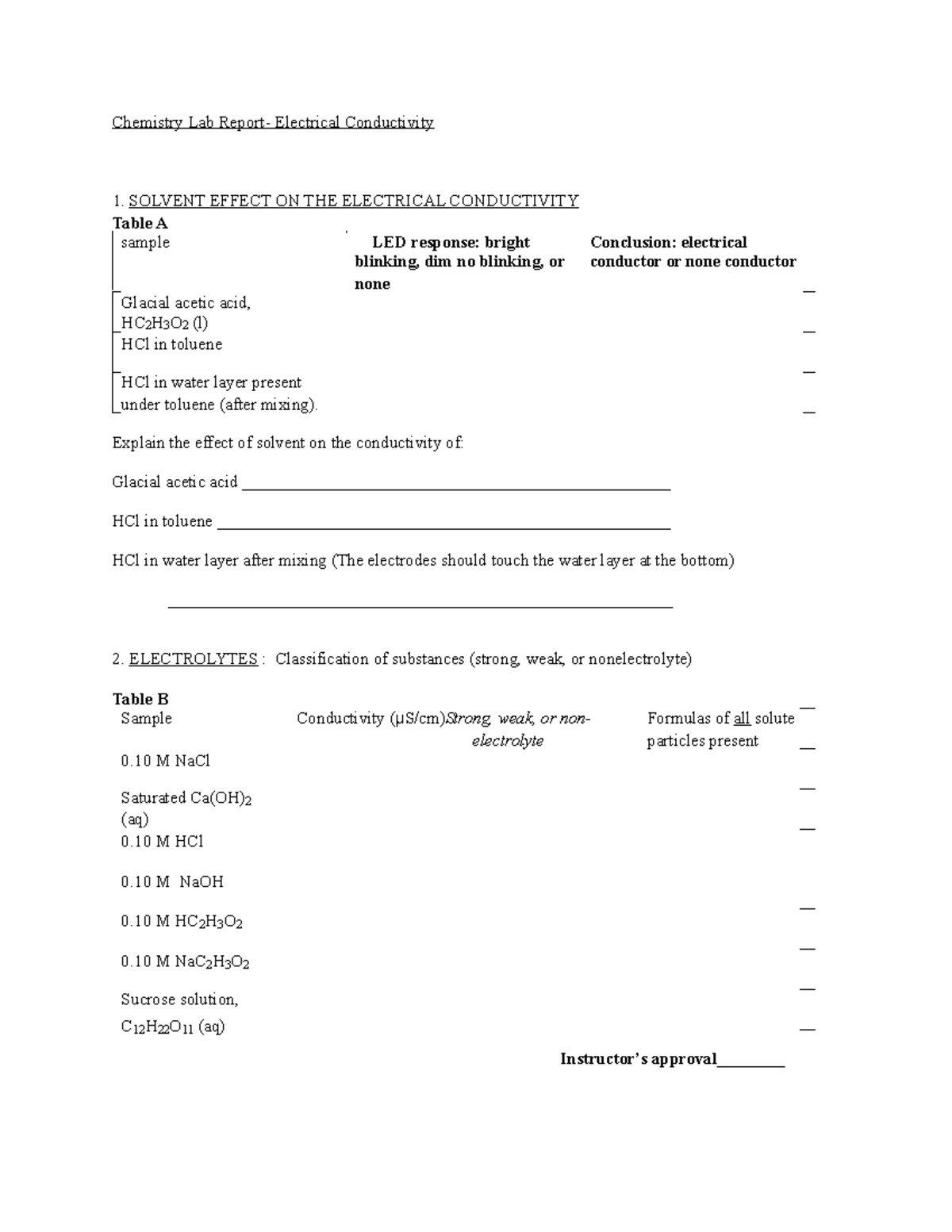 LR8 - This is coursework for General Chemistry Lab. - Chemistry Lab Report- Electrical ...