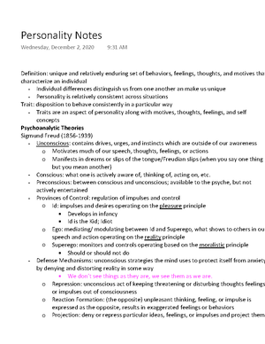 Chapter 13 - Personality - Chapter13 personality Introduction ...