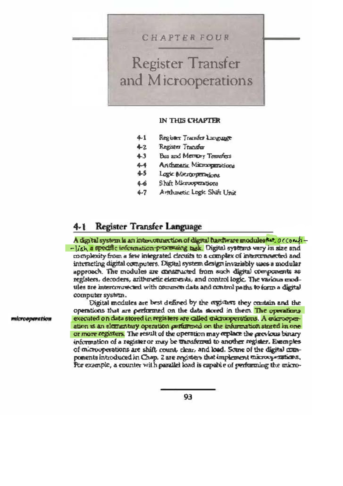 UNIT 2 - Summary computer system architecture - CHAPTER FOUR Register ...