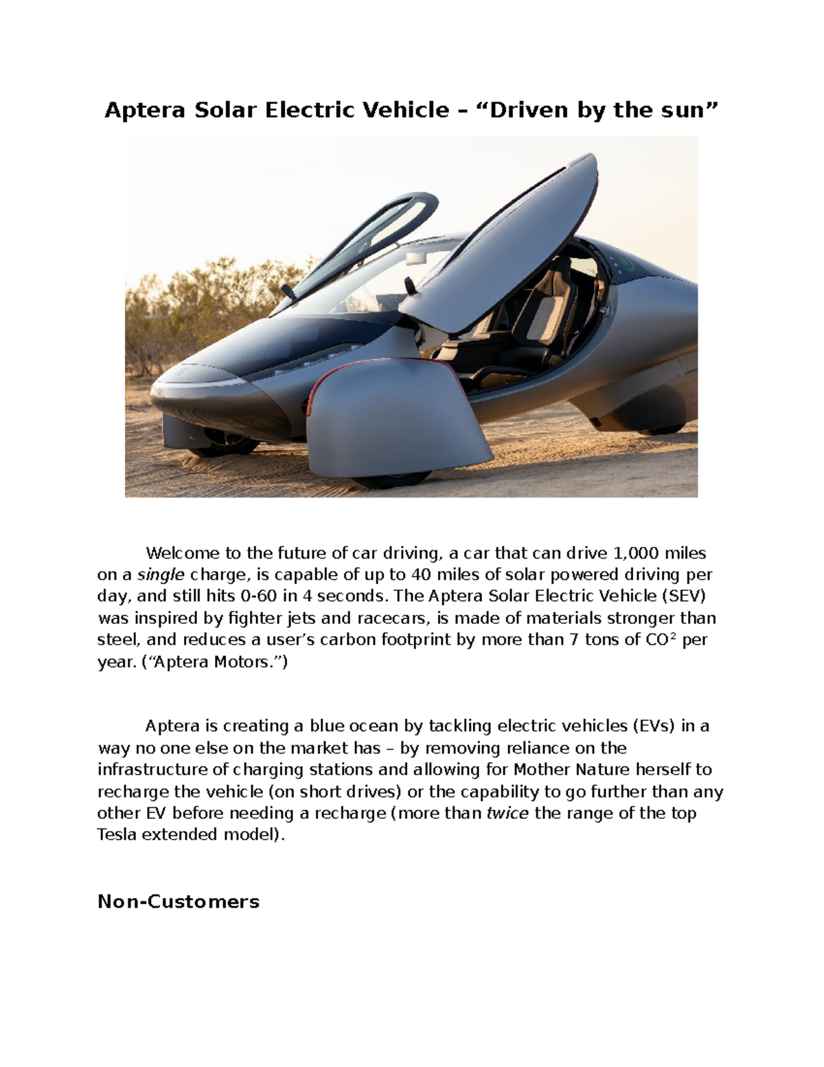 Aptera Solar Electric Vehicle - The Aptera Solar Electric Vehicle (SEV ...