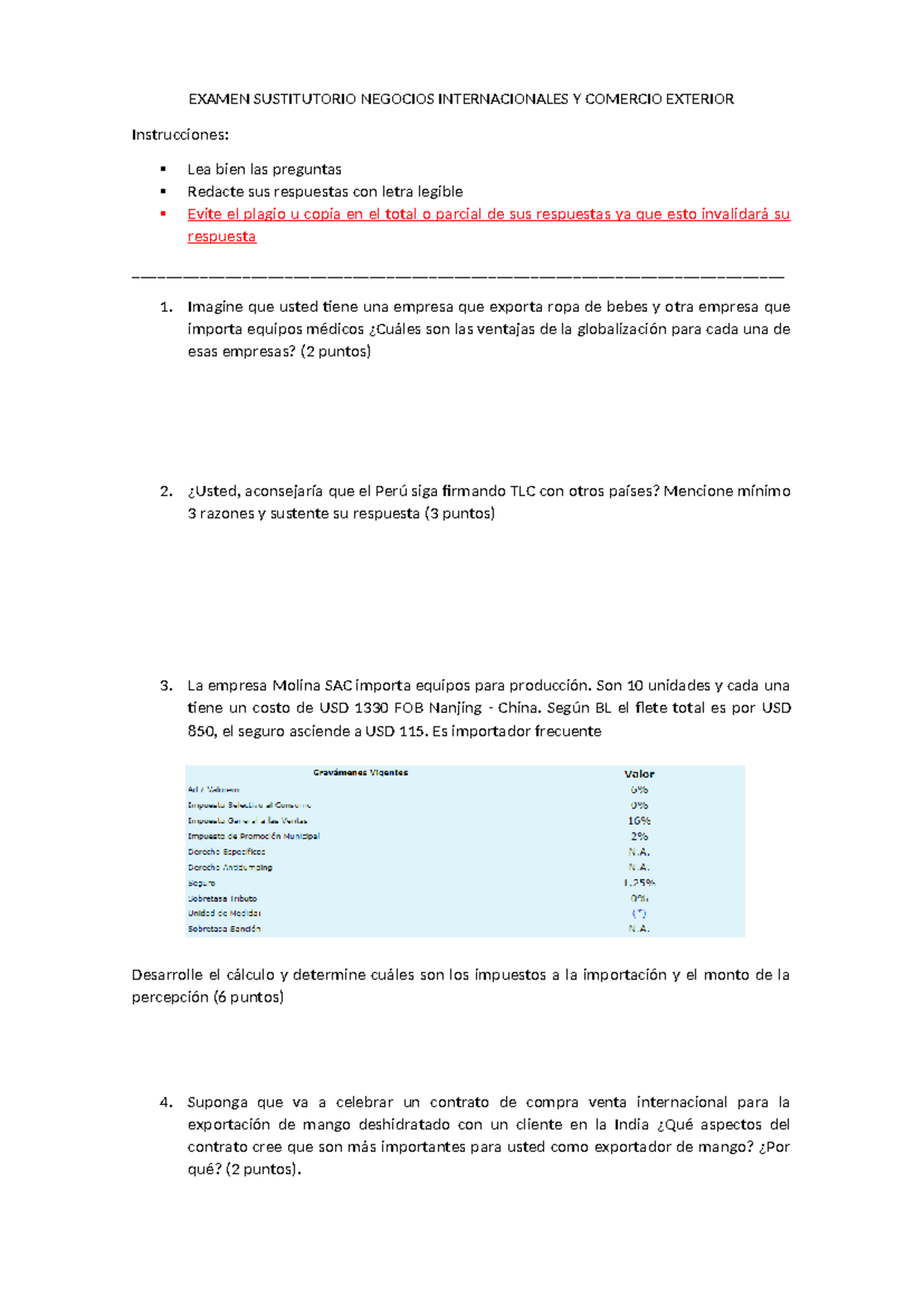 Examen NNII y comercio exterior Zegel - EXAMEN SUSTITUTORIO NEGOCIOS ...