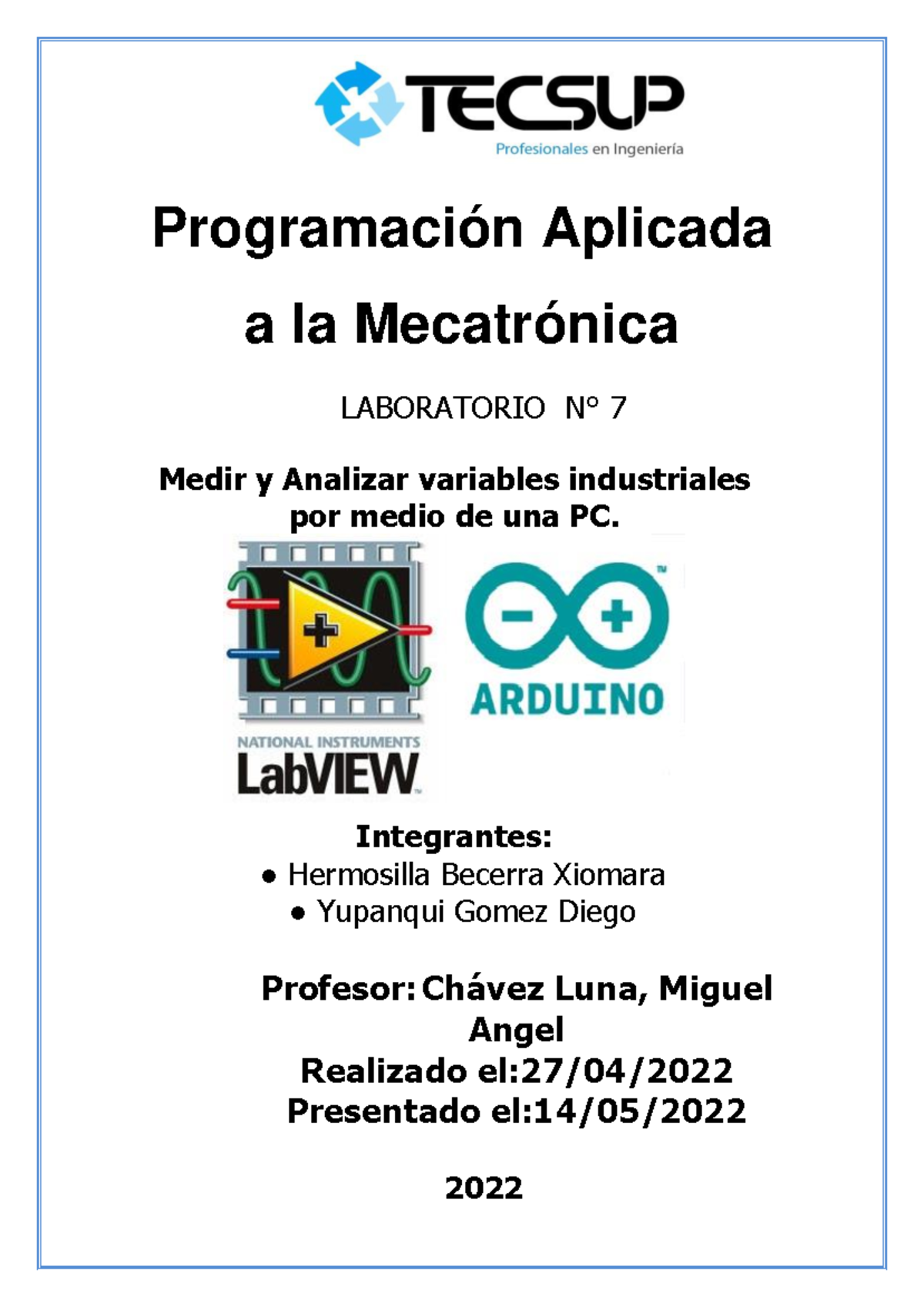 LAB 7 Final - LABORATORIO N°7 - Programación Aplicada a la Mecatrónica ...