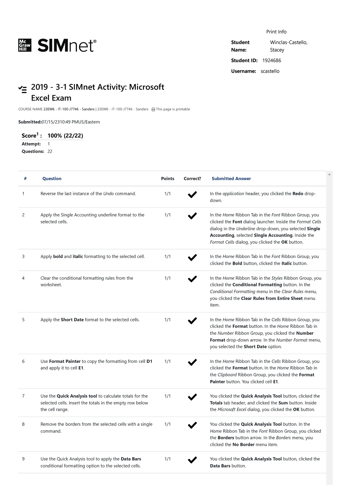 2019 - 3-1 SIMnet Activity Microsoft Excel Exam - SIMnet - 2019 - 3-1 ...