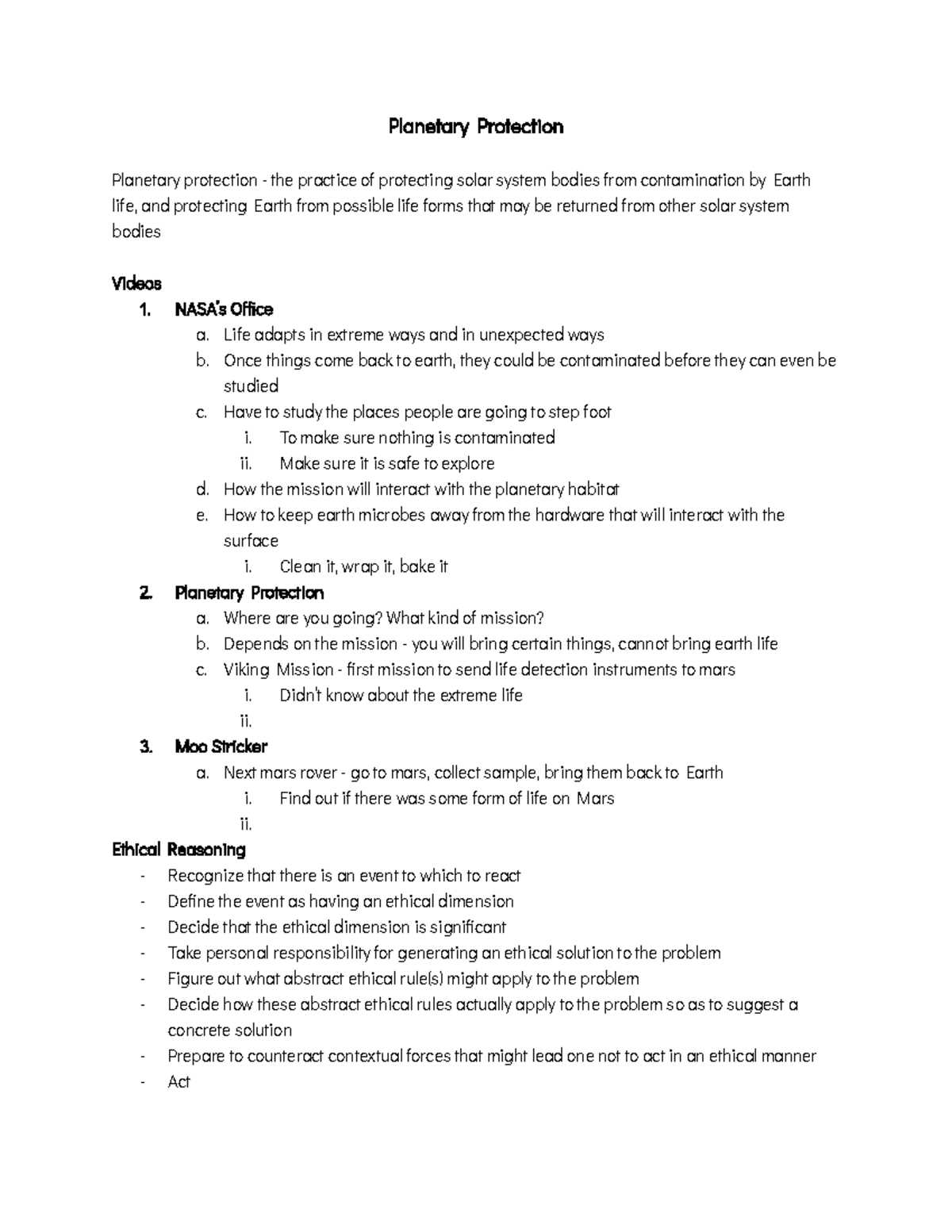 (5) Planetary Protection - Planetary Protection Planetary protection ...