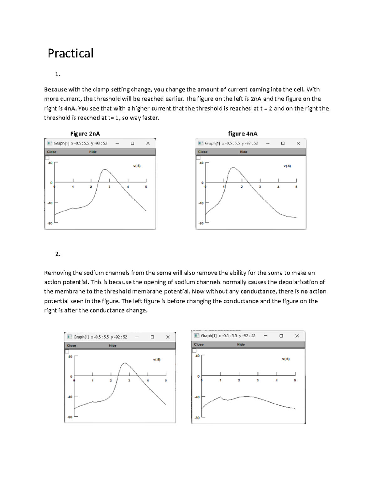 COMP practical - Practical 1. Because with the clamp setting change ...
