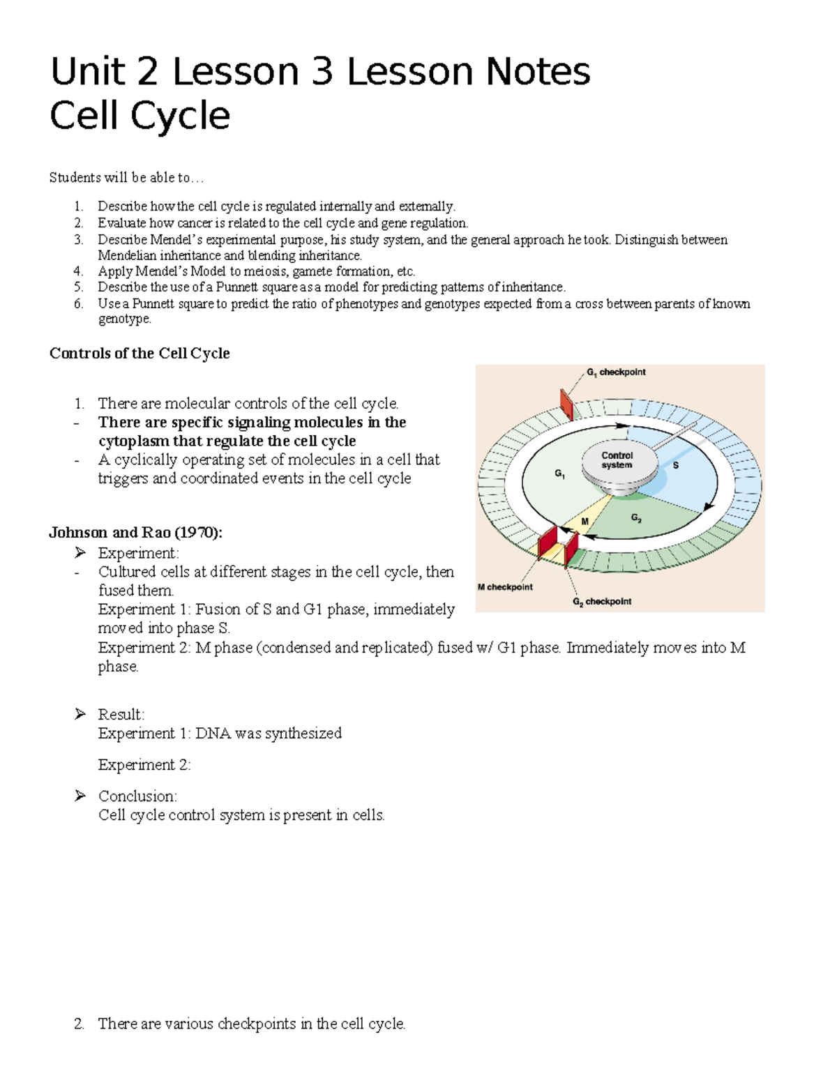 Unit 2 Lesson 3 lesson notes spring 2024 - Unit 2 Lesson 3 Lesson Notes ...