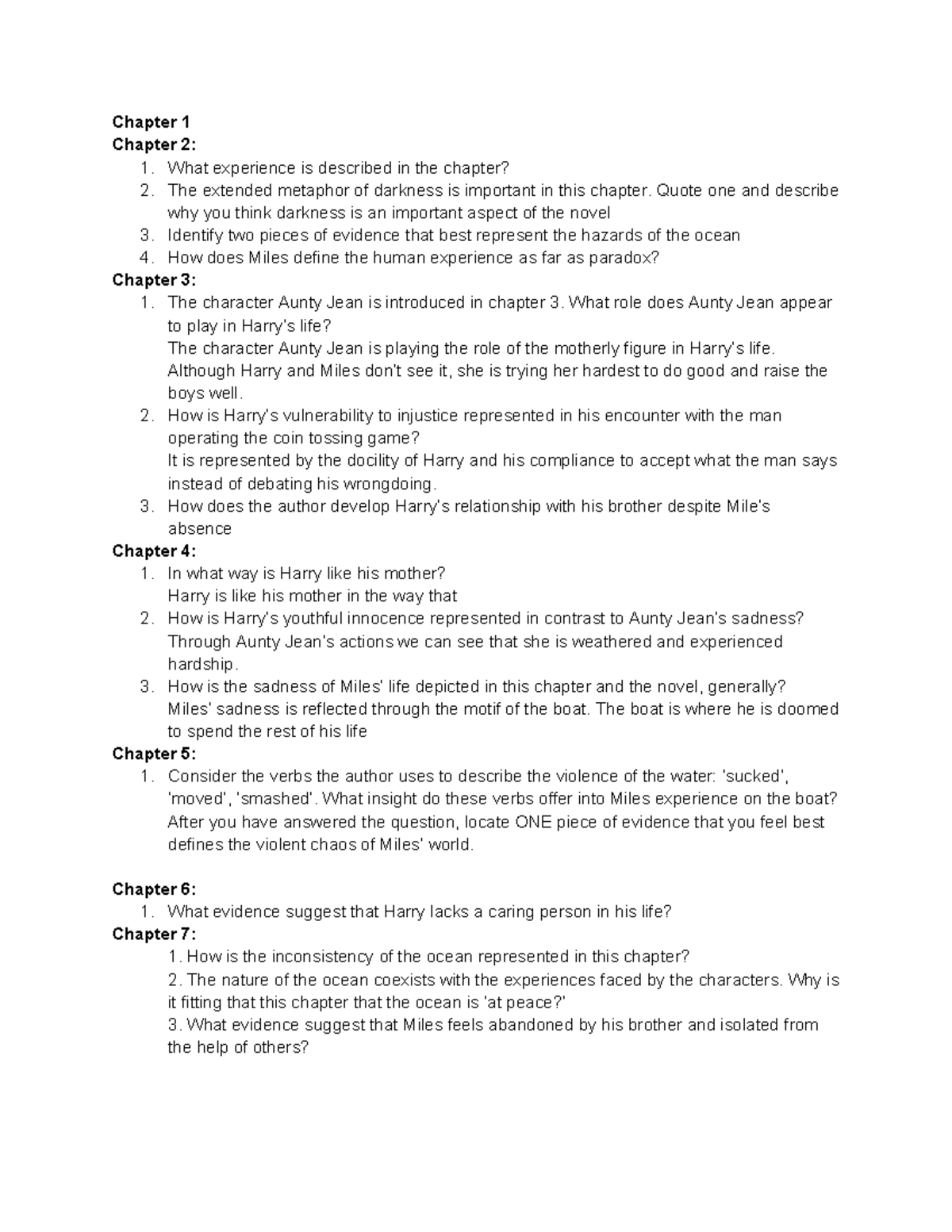 Study Guide - Chapter 1 Chapter 2: 1. What experience is described in ...