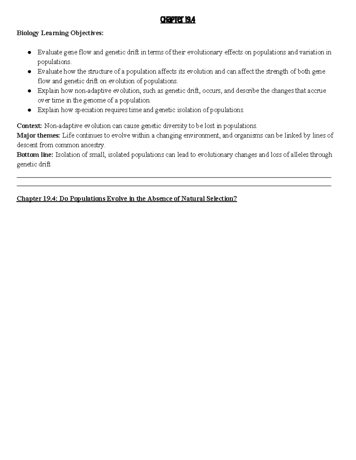 Chapter 19.4 Lecture Notes - Chapter 19. Biology Learning Objectives ...