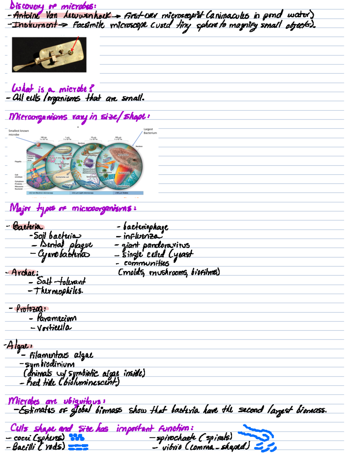 Lecture 1- welcome to microbio - Discovery of microbes Antoine Van ...