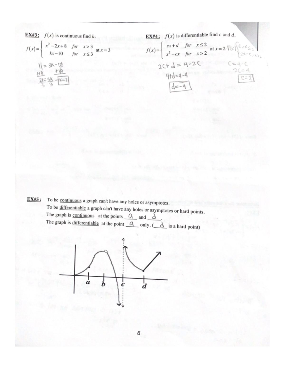 Findinf Derivatives And Integrals Given A Graph Of f(x) - Studocu