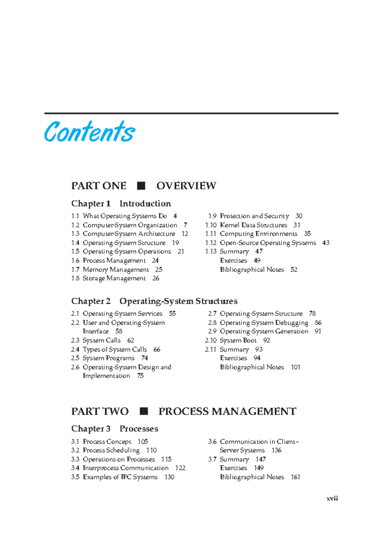 OS unit 2,3 Book - Notes - Contents PART ONE OVERVIEW PART TWO PROCESS ...