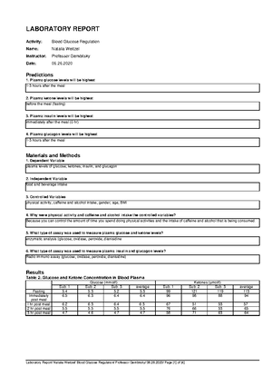 Hematobin & Blood Lab - Lab results - LABORATORY REPORT Activity ...