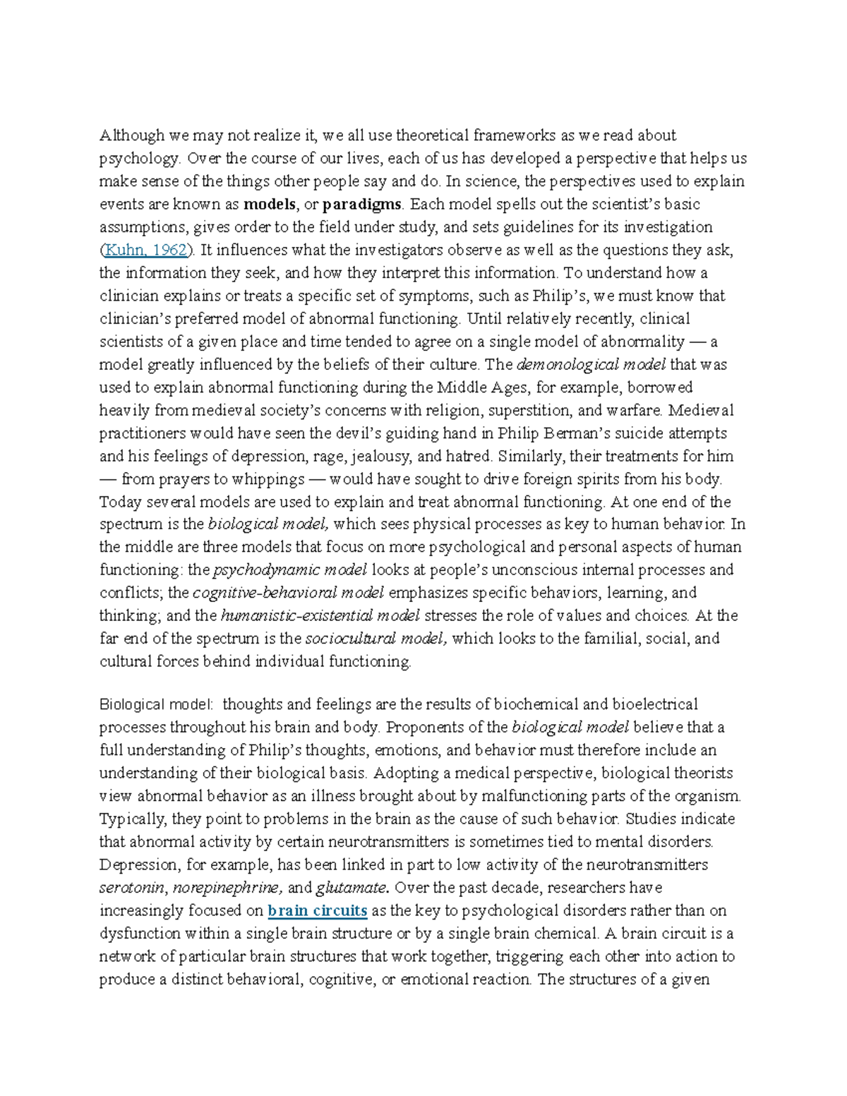 Ab psy ch 2 summary - Although we may not realize it, we all use ...