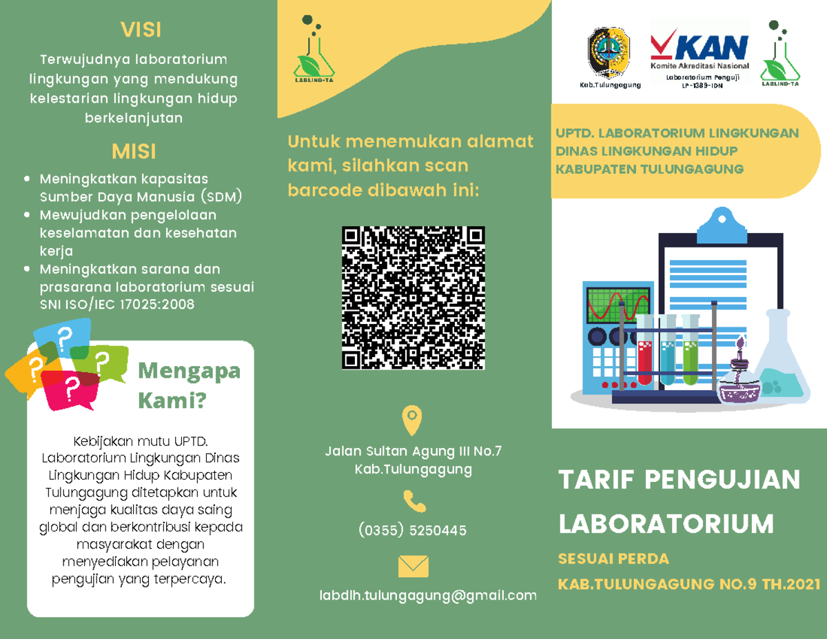 Brosur Tarif Perda LAB - Kab Laboratorium Penguji LP-1389-IDN TARIF ...
