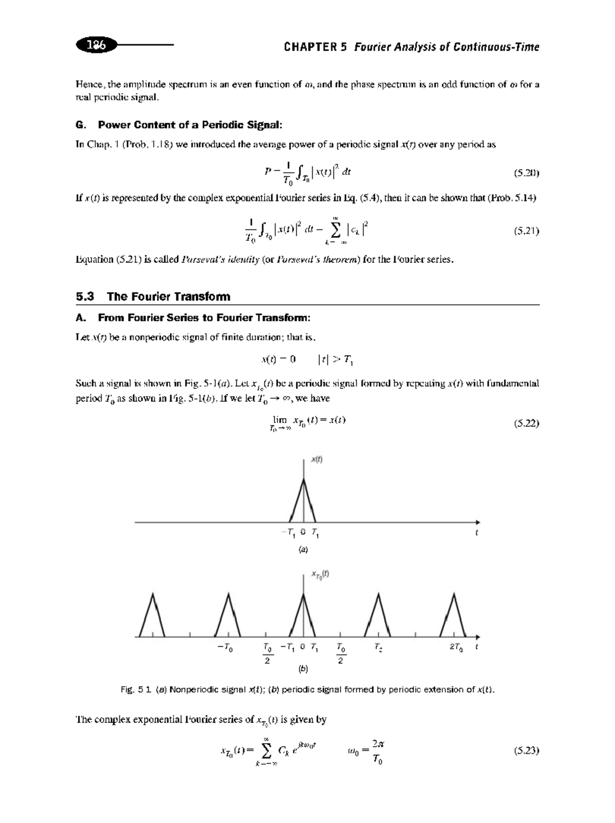 Textbook Ct 4 59 41·t• Chapter 5 Fourier Analysis Of Continuous Time