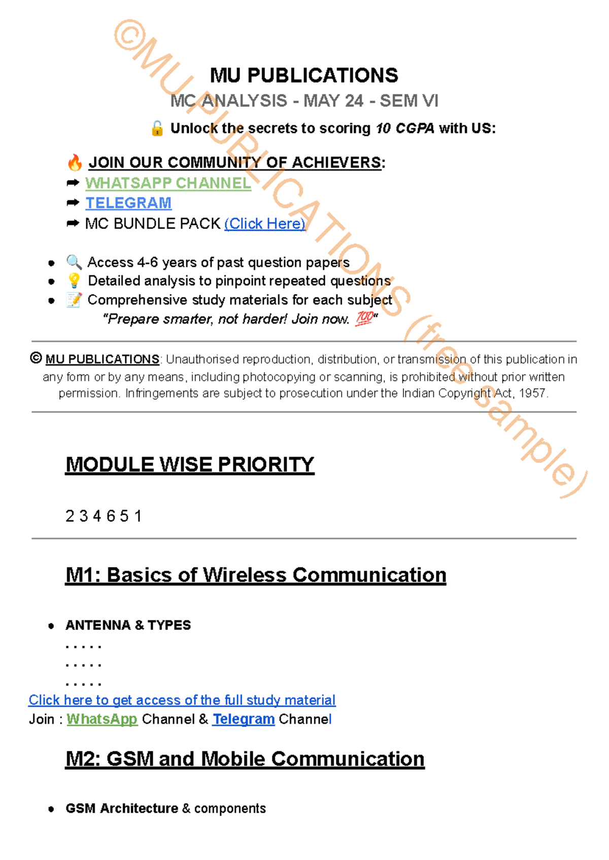 MC Importance (free sample) - MU PUBLICATIONS MC ANALYSIS - MAY 24 ...