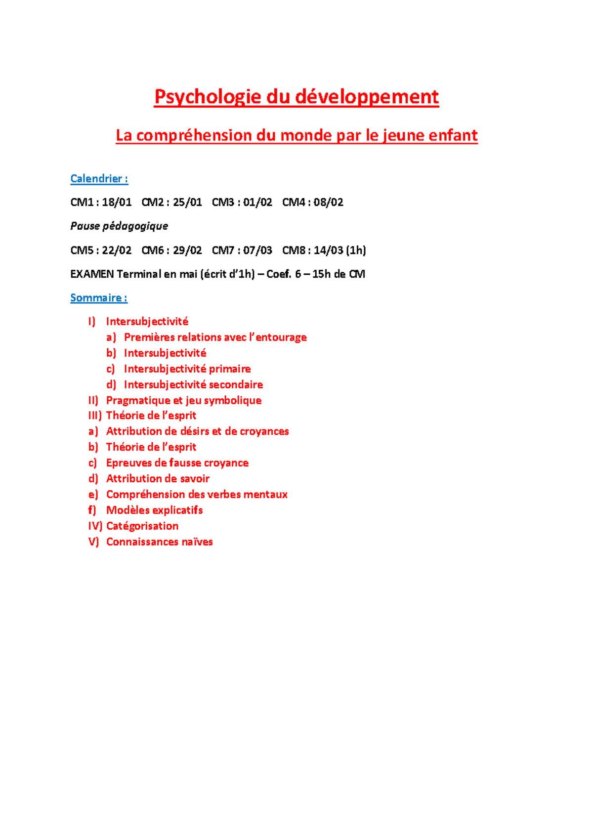 Psychologie du développement - Warning: TT: undefined function: 32 Psychologie du développement ...