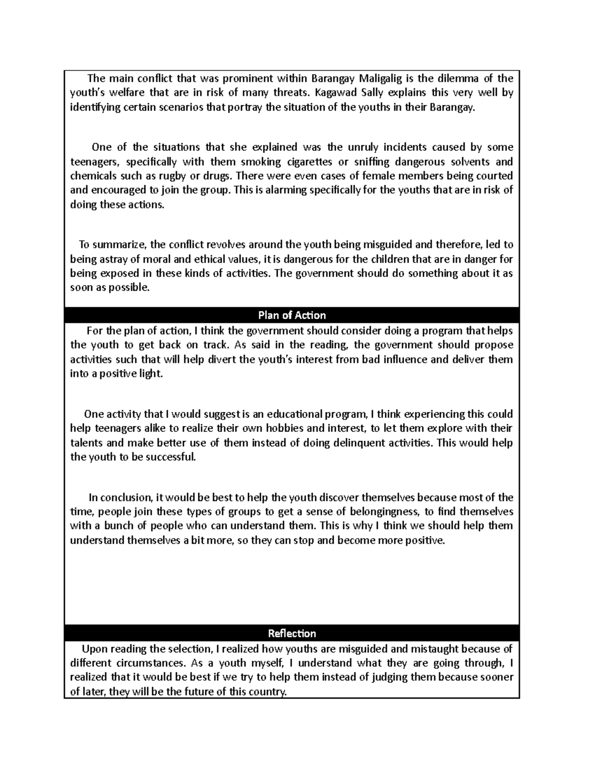 Libranda IG-CWTS102-B4M1-E4- Draft - The main conflict that was ...