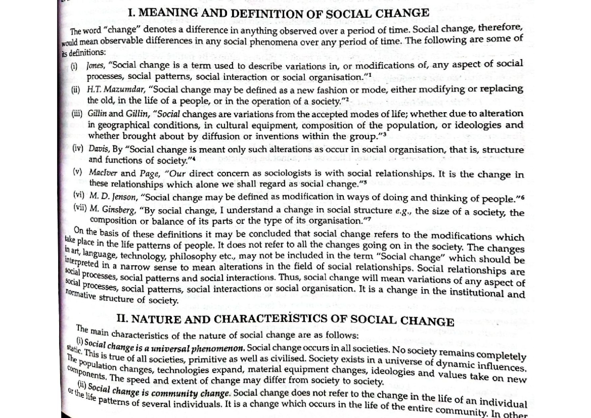 Social stratification and Social Change - I. MEANING AND DEFINITION OF ...