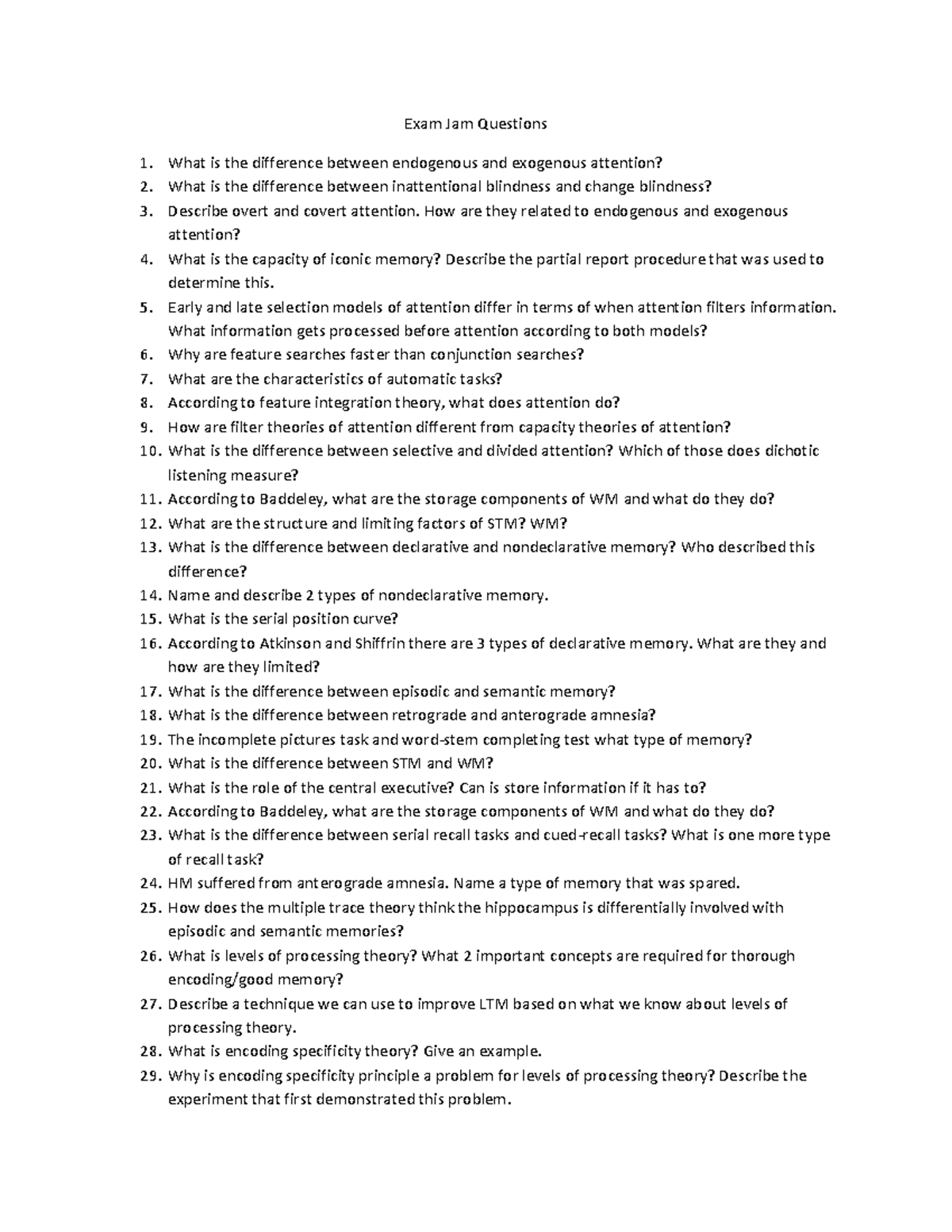 Exam Jam Questions - Exam Jam Questions What is the difference between ...