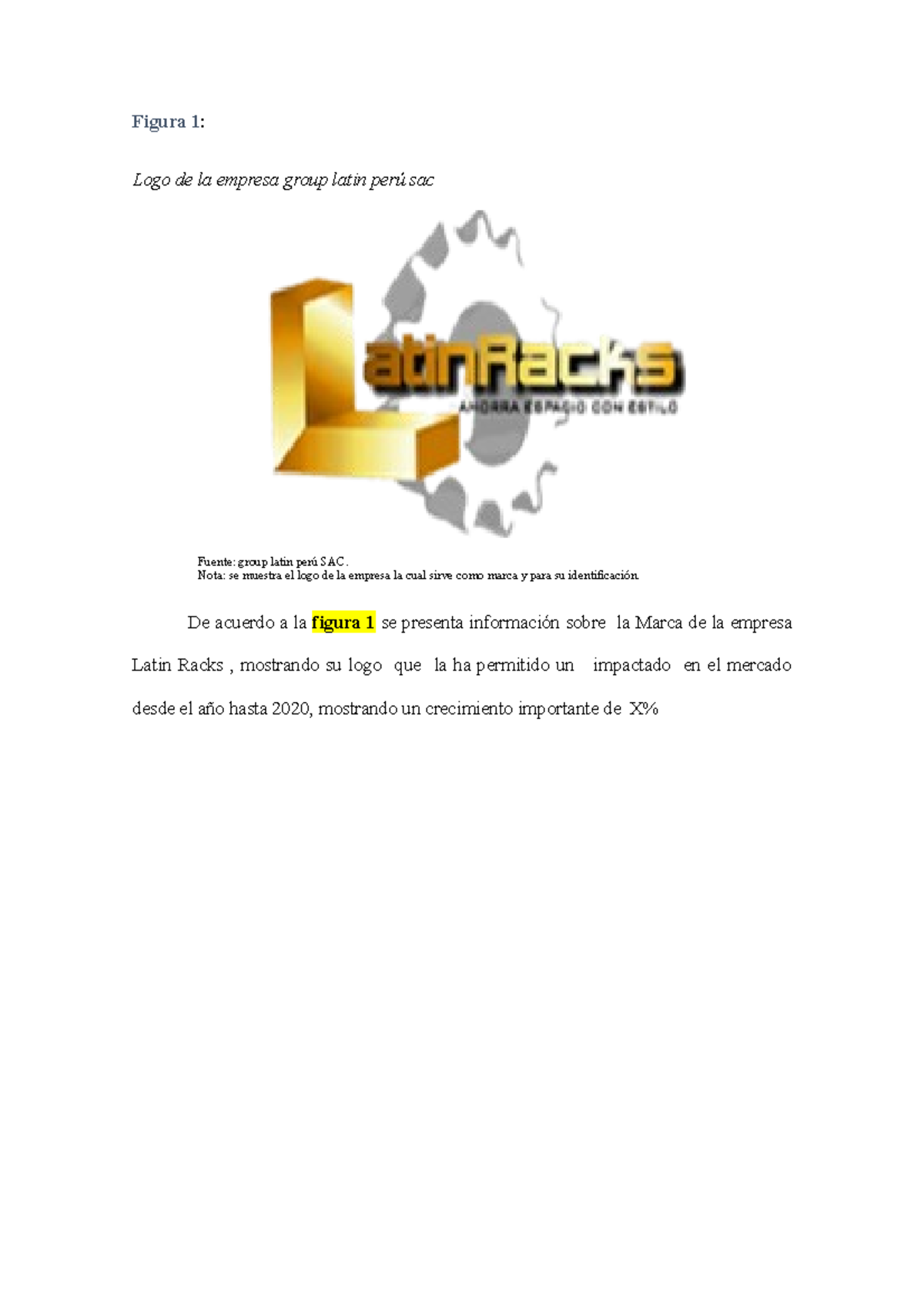 Ejemplo APA - formato - Figura 1: Logo de la empresa group latin perú ...