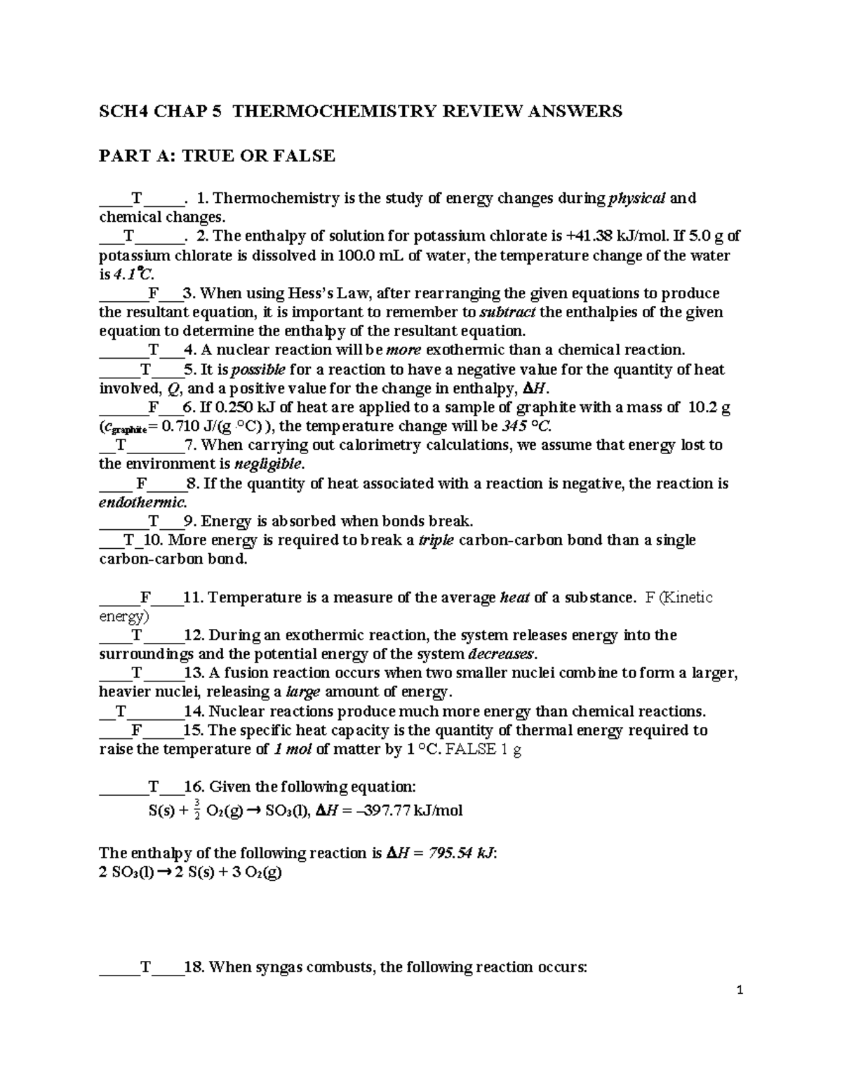 2024SCH4CHAP5 Thermochemistryreviewanswersonly - SCH4 CHAP 5 ...