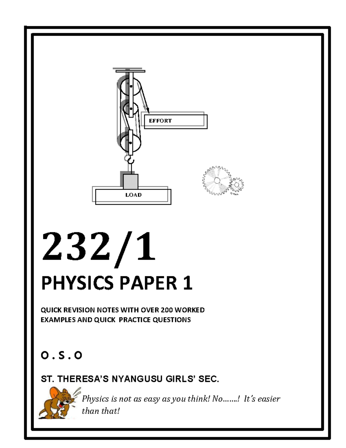 Physics P1 Summarised Notes - 232/ PHYSICS PAPER 1 QUICK REVISION NOTES ...