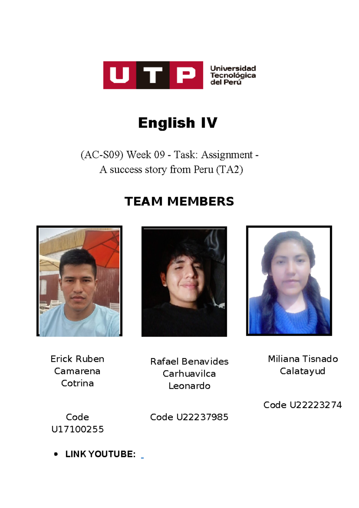 Grupo 20 - (AC-S09) Week 09 - Task Assignment - A success story from Peru (TA2) - Ingles IV ...