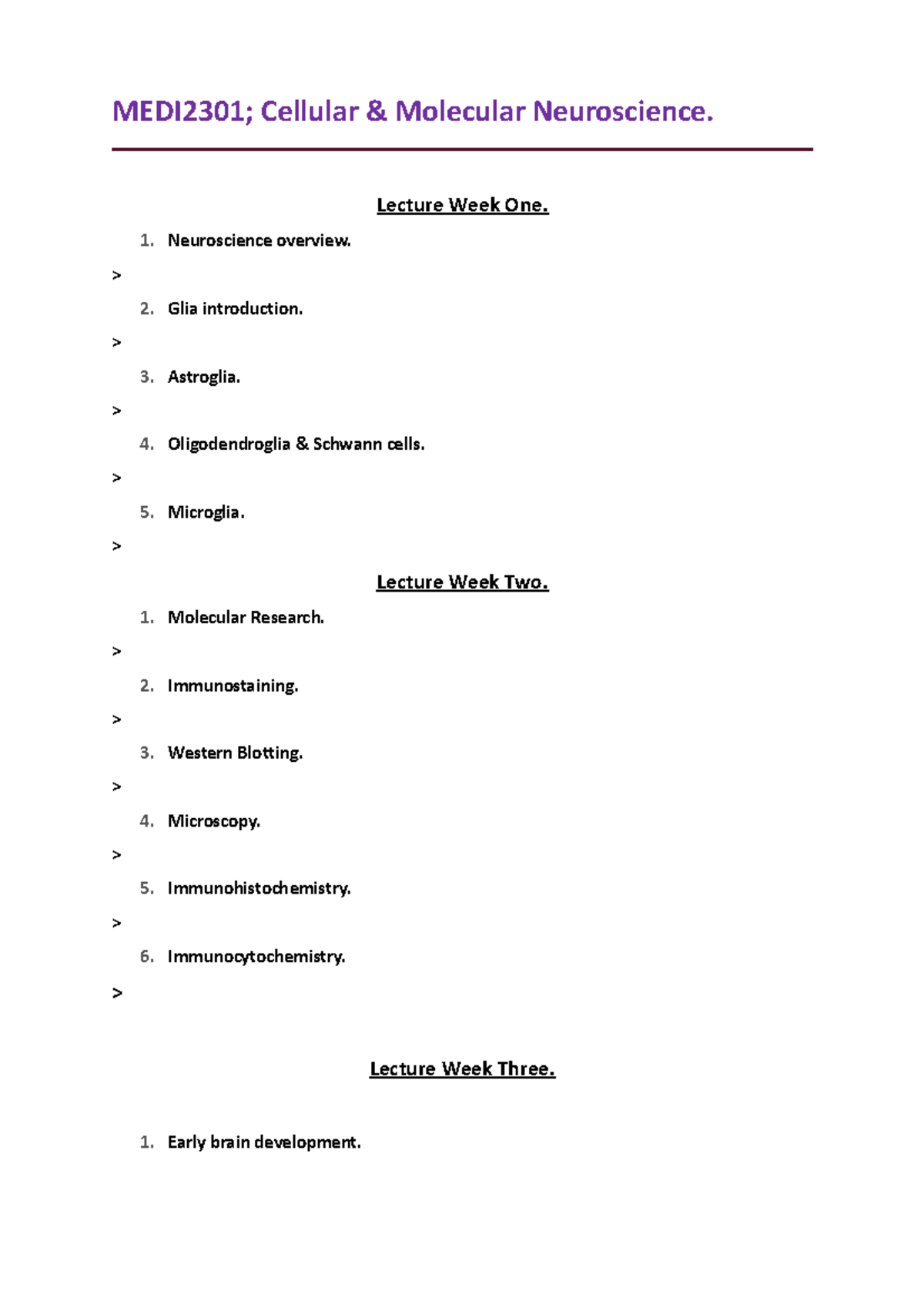 MEDI2301 notes - anatomy - COGS100 - MQ - Studocu